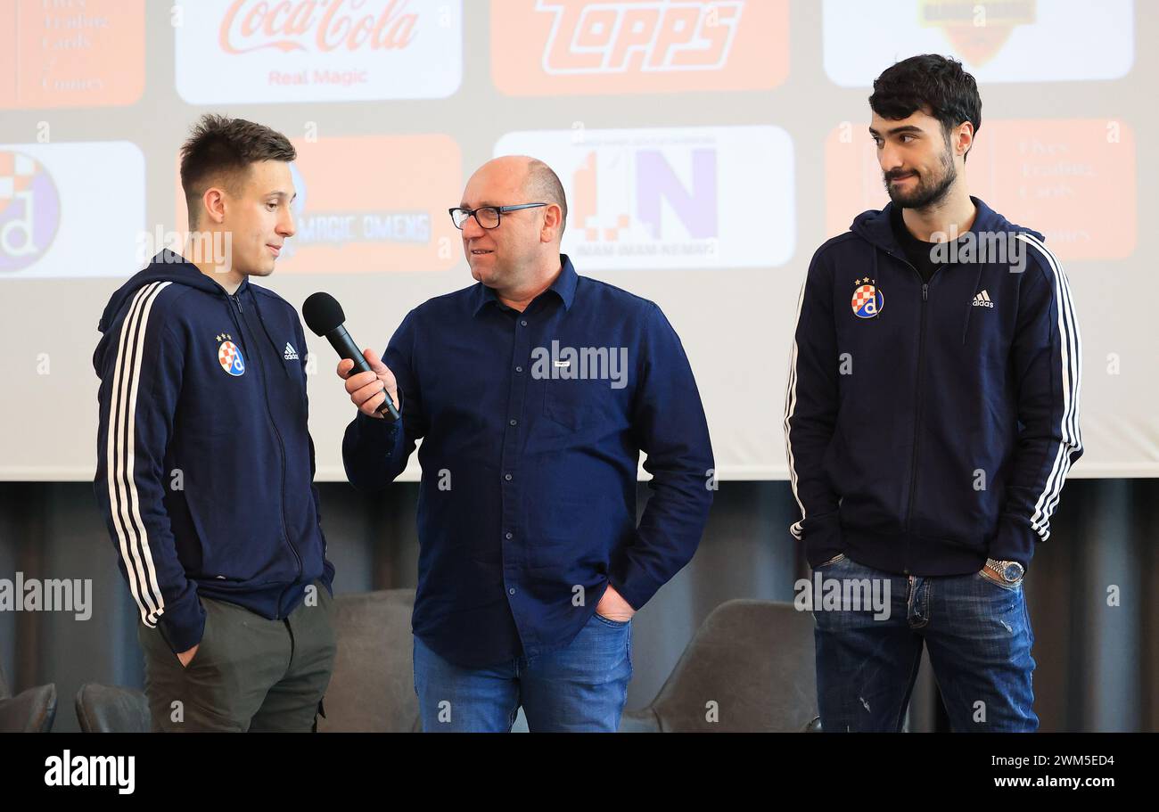Dinamo football players Mahir Emreli and Lukas Kacavenda are seen ...