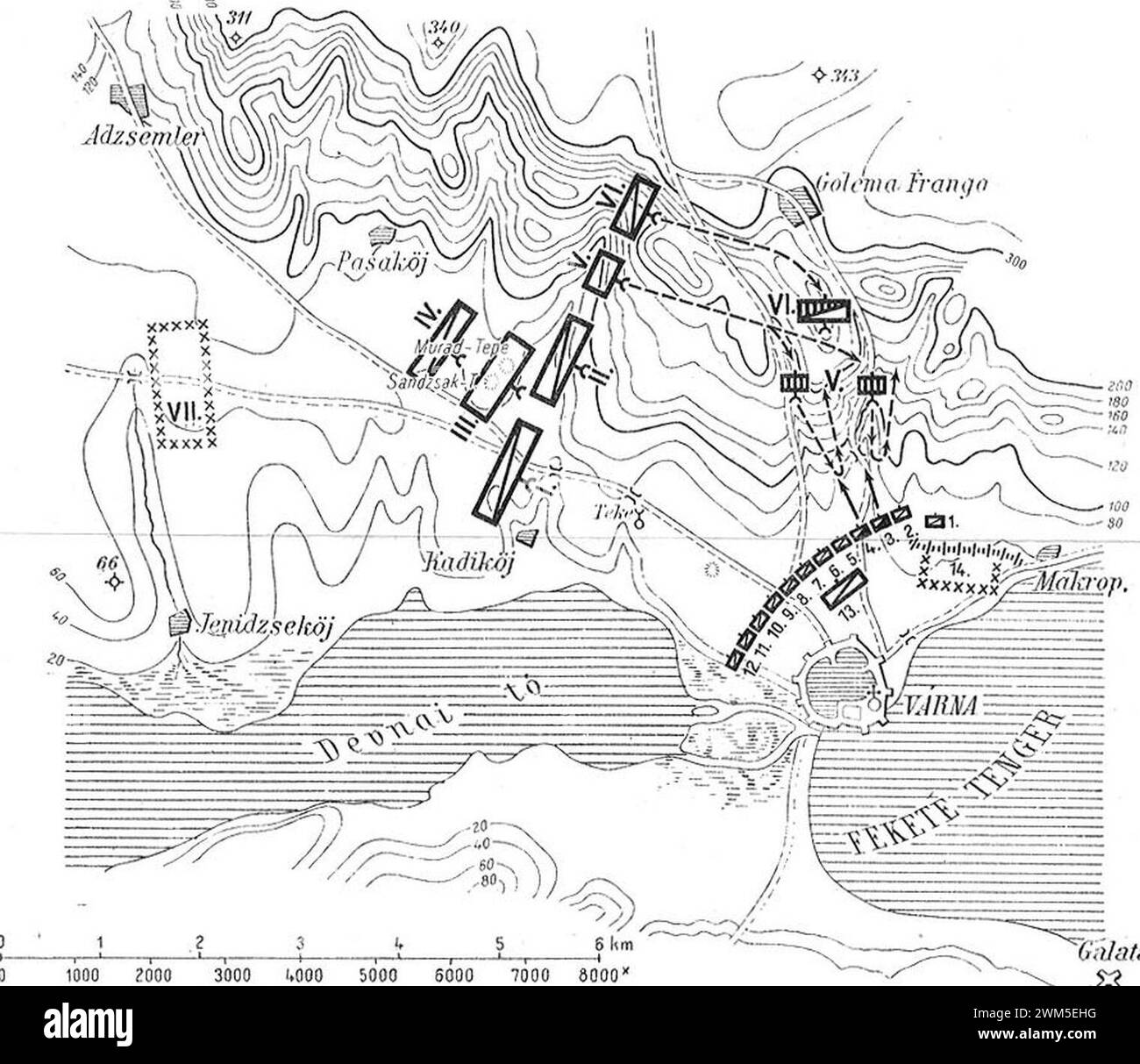 Battle of Varna (step a) (cropped Stock Photo - Alamy