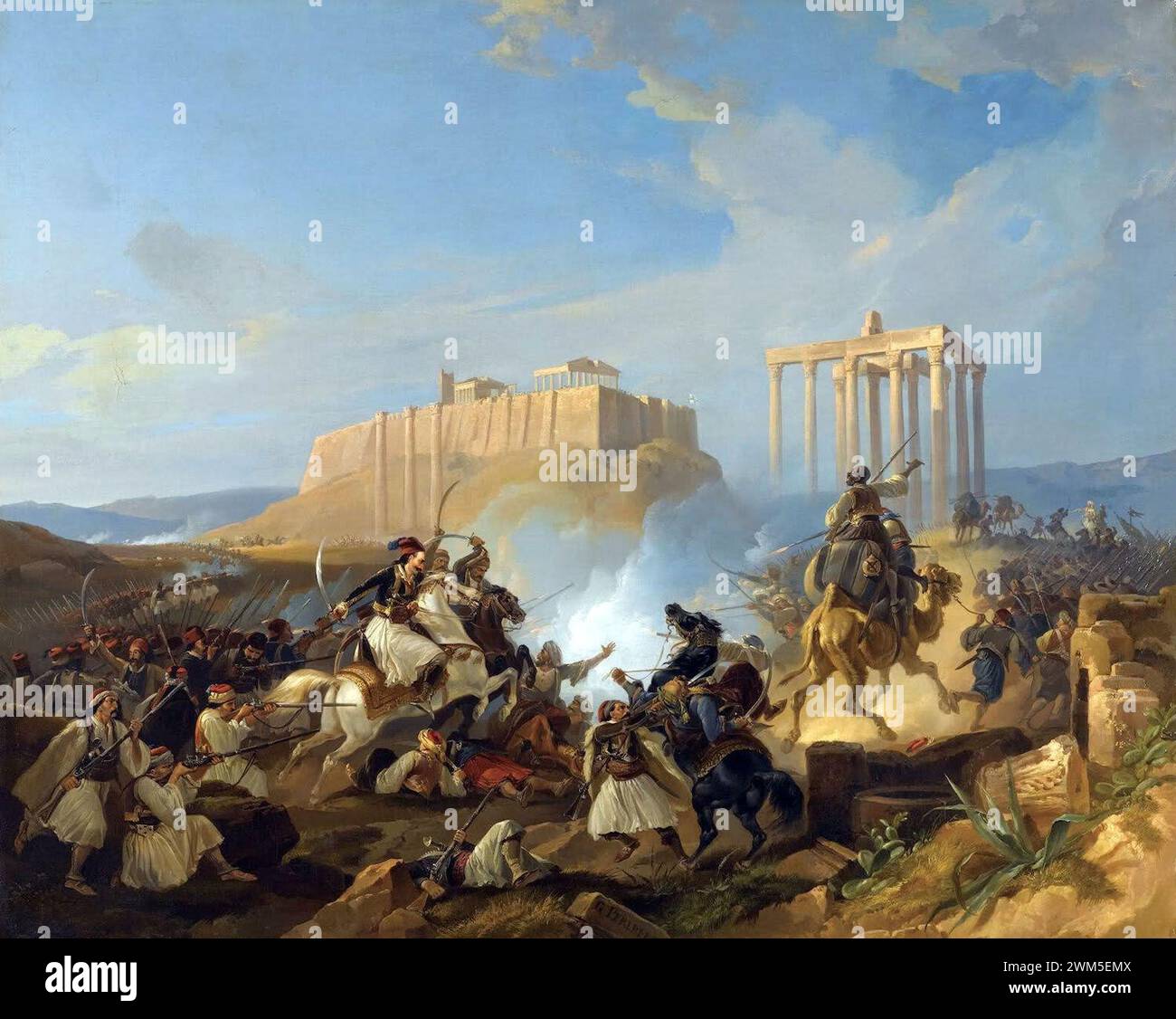 Battle scene from the Greek War of Independence Stock Photo - Alamy