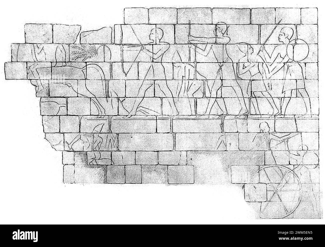 Battle scene between Kushites and Assyrians, Temple of Amon, Jebel ...
