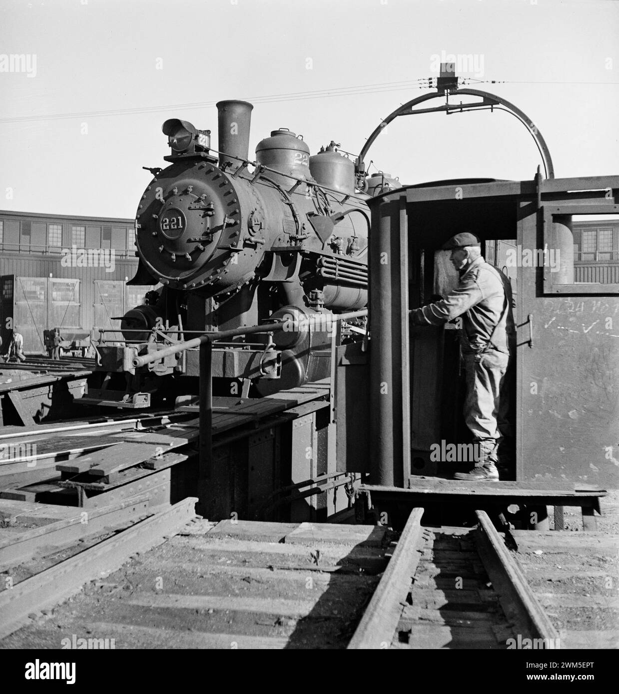 Old railroad turntable Black and White Stock Photos & Images - Alamy