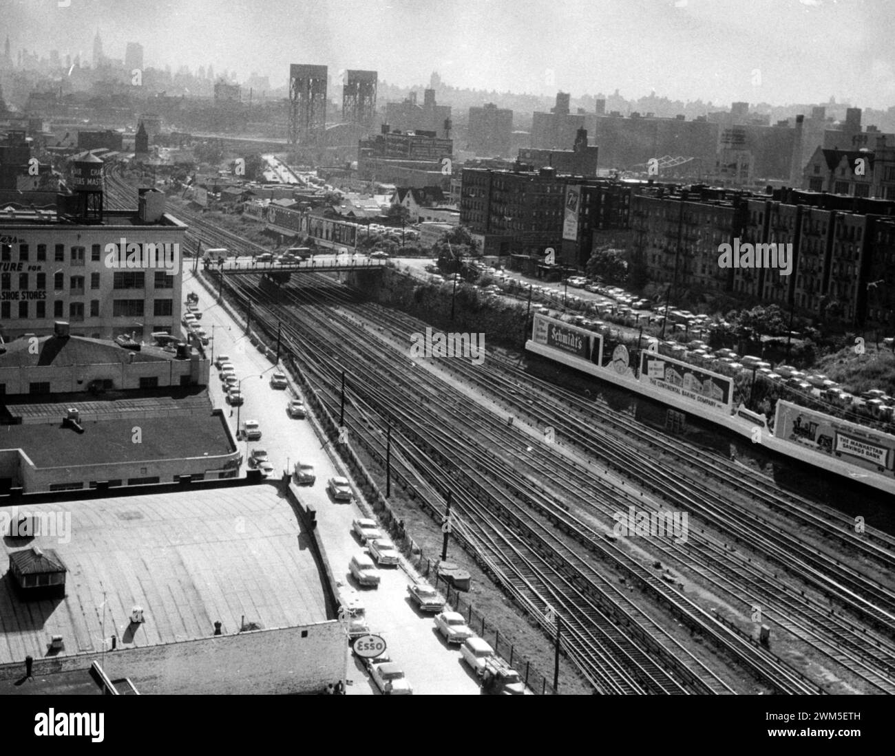 New York Central railroad tracks approaching Mott Haven yard. Angelo ...