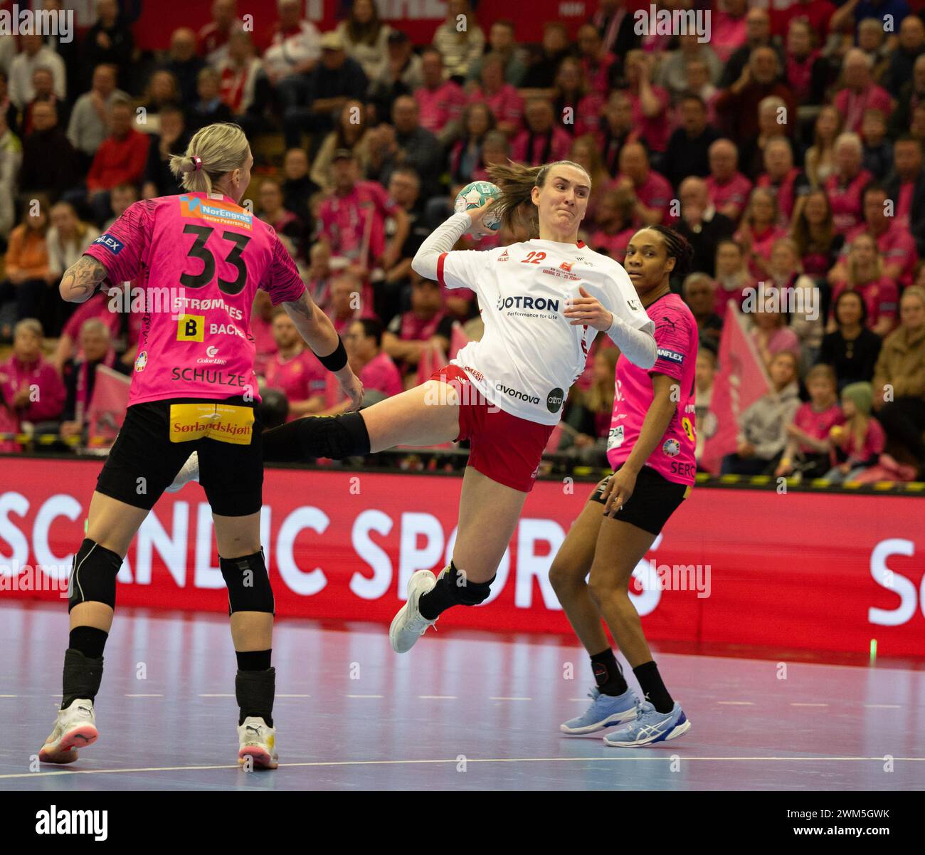 Arendal, Norway, February 24th 2024: Andrea Ronning (22 Larvik) in ...
