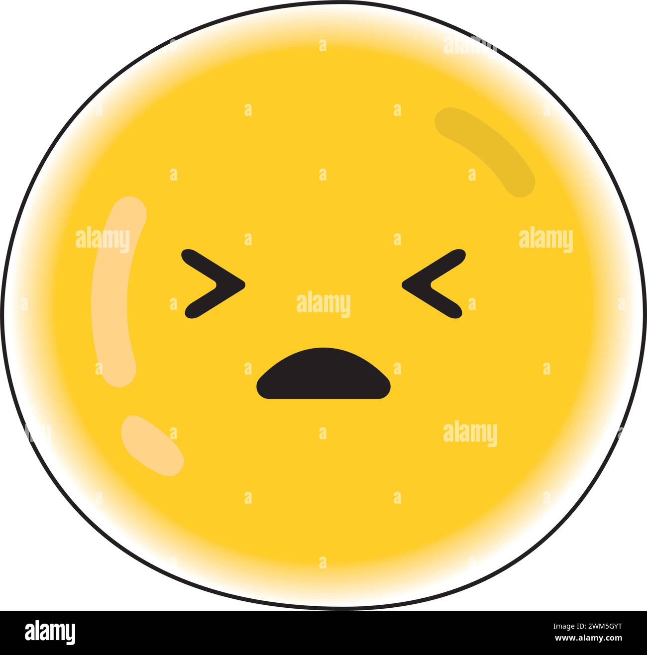 Cute worried emoji icon Vector Stock Vector Image & Art - Alamy