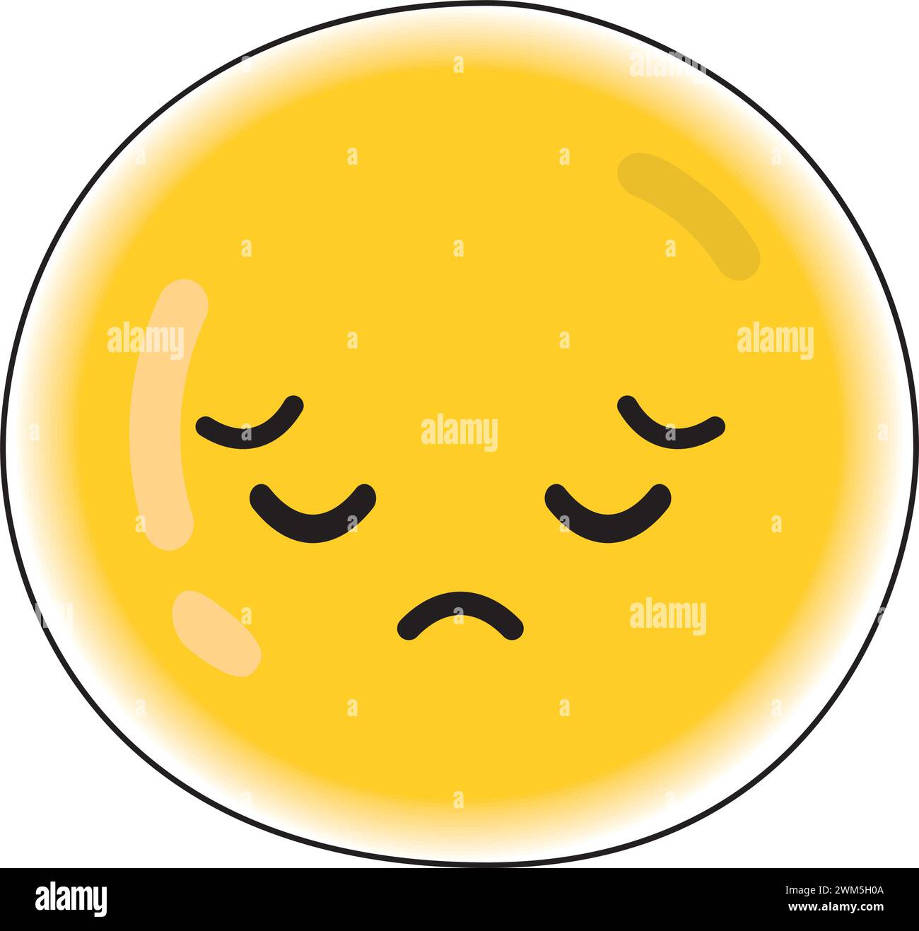 Cute sad emoji icon Vector Stock Vector Image & Art - Alamy