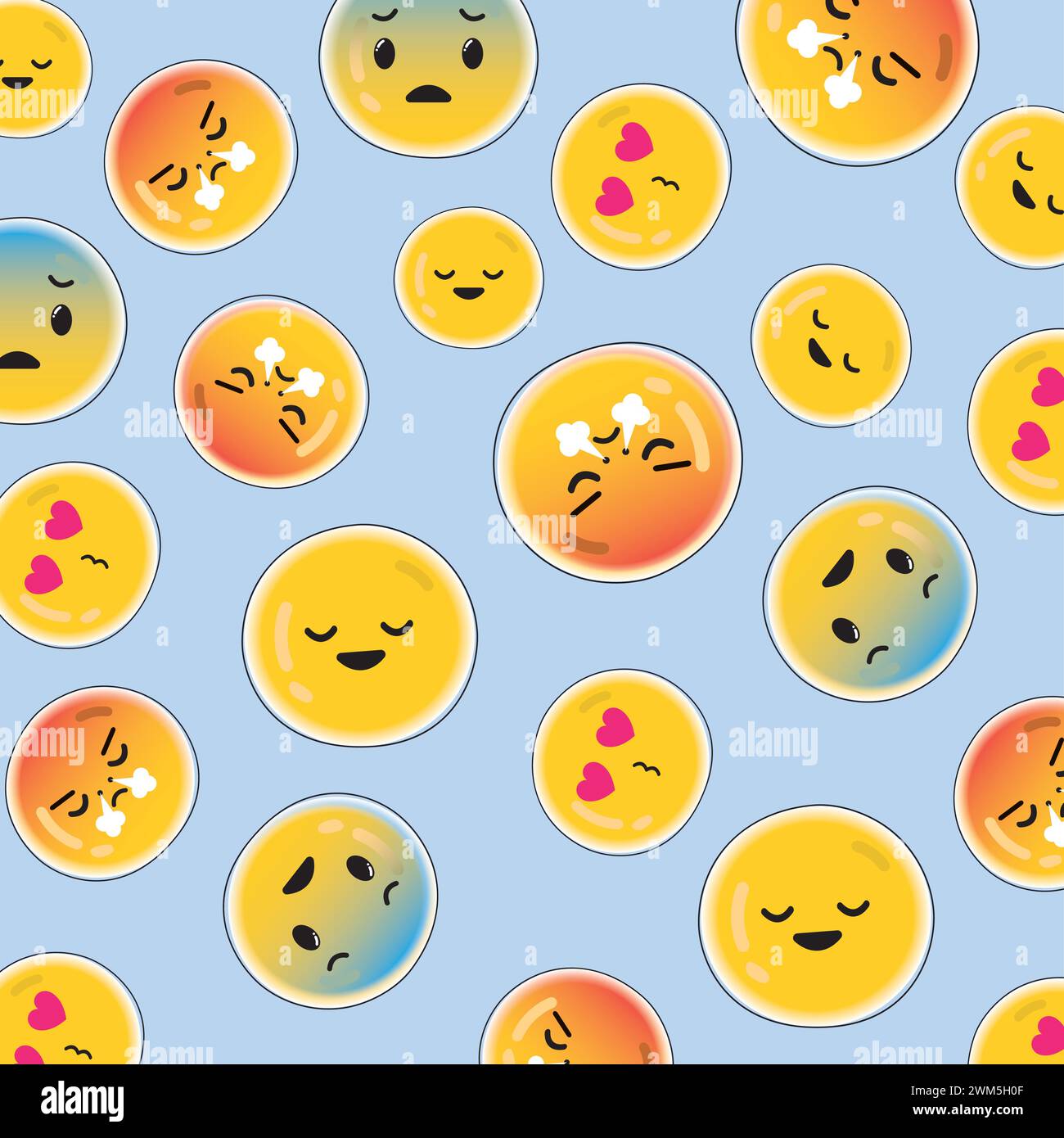 Emoji icons Pattern background Vector Stock Vector Image & Art - Alamy