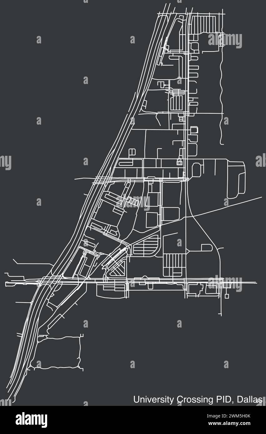 Street roads map of the UNIVERSITY CROSSING Public Improvement District ...