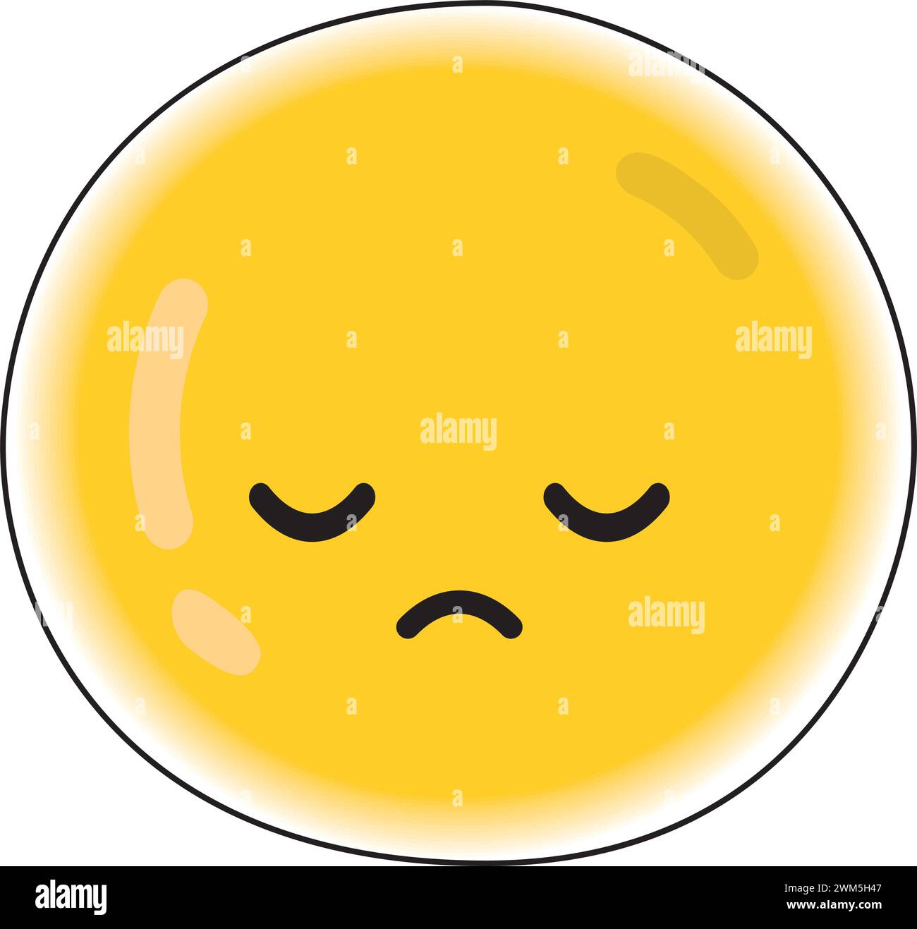 Cute sad emoji icon Vector Stock Vector Image & Art - Alamy