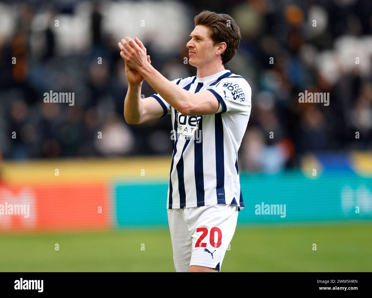 West Bromwich Albion's Adam Reach applauds the fans following the Sky ...