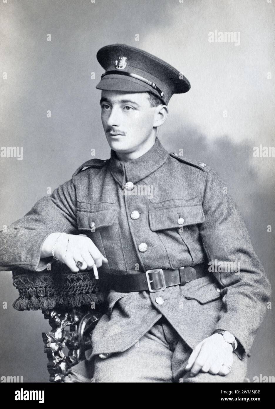 A British army Private in the Army Ordnance Corps in March 1917 during the First World War Stock ...