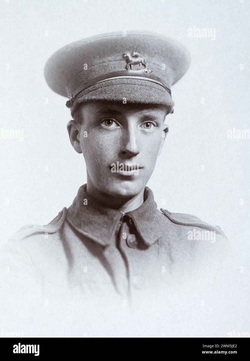 Portrait of a soldier in the The Queen's (Royal West Surrey) Regiment ...