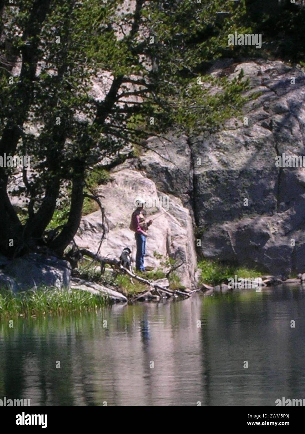 Beartooth Highway - Fly Fishing on Cliff Lake, Beartooth Mountains Stock Photo - Alamy
