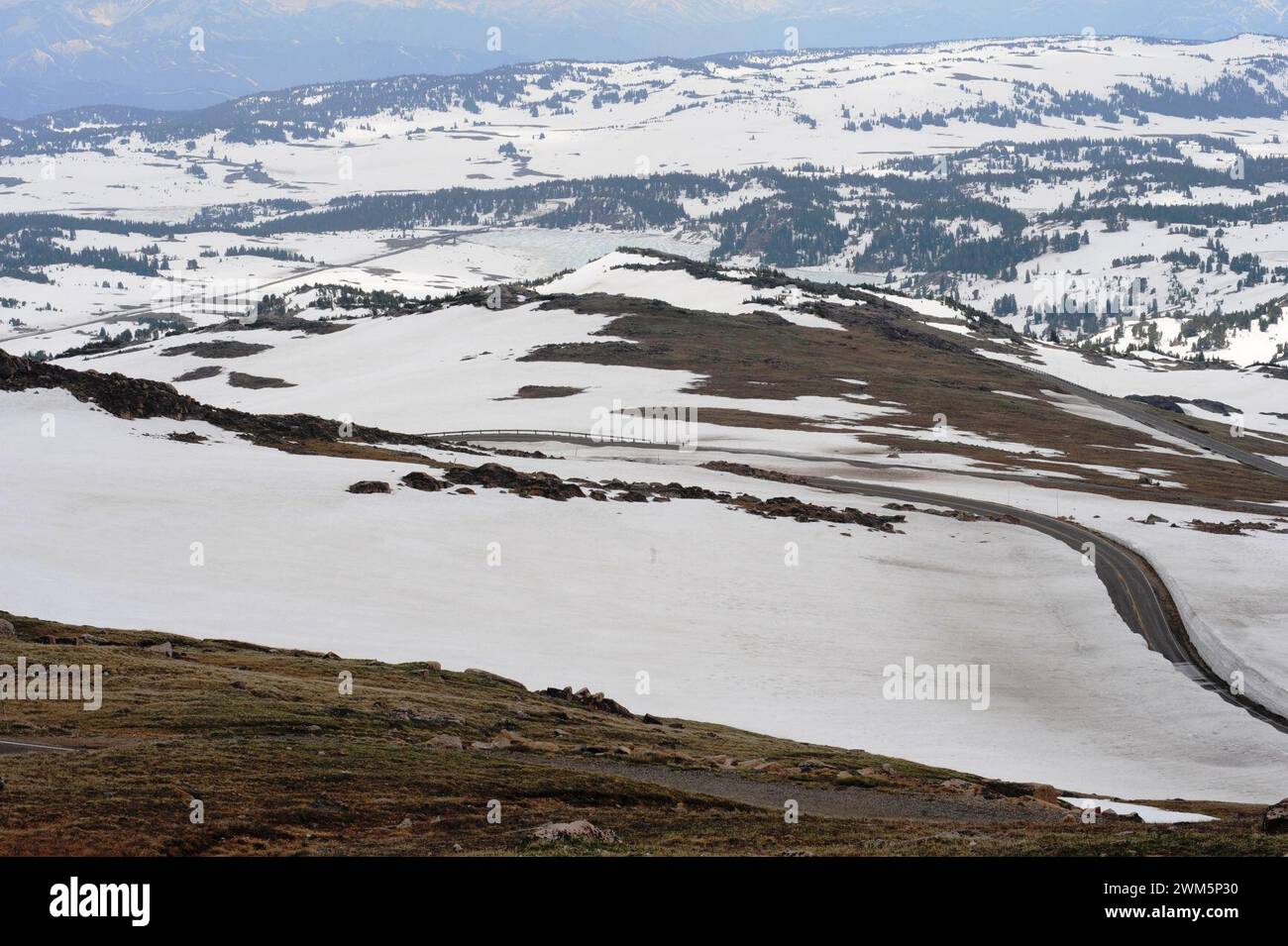 Beartooth Highway - The West Summit of Beartooth Pass Stock Photo - Alamy
