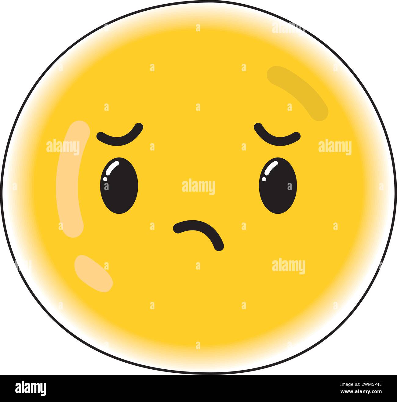 Cute sad emoji icon Vector Stock Vector Image & Art - Alamy