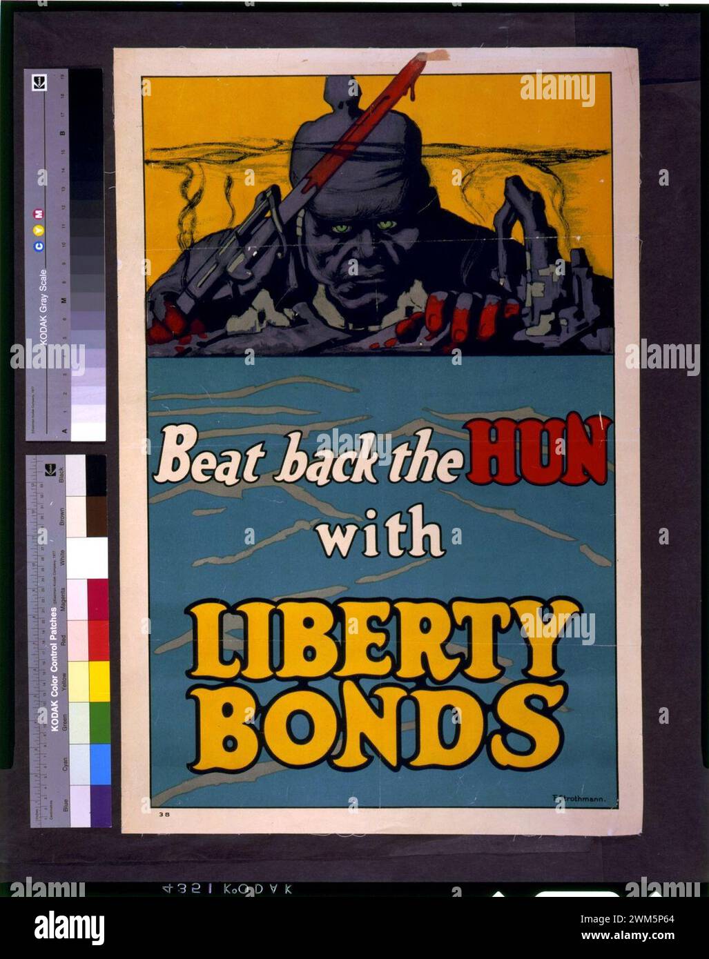 Beat back the hun with liberty bonds - F. Strothmann Stock Photo - Alamy