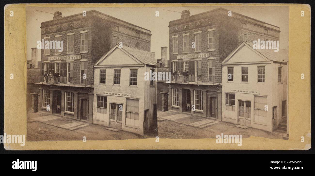 Beaufort Hotel and Adams Express Company Stock Photo - Alamy