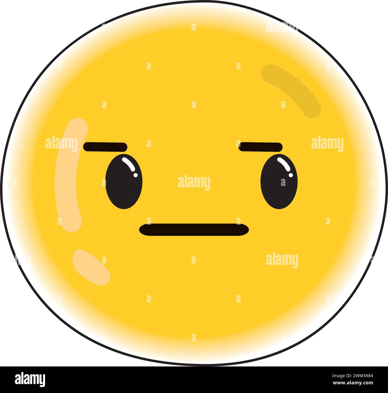 Cute emotionless emoji icon Vector Stock Vector Image & Art - Alamy