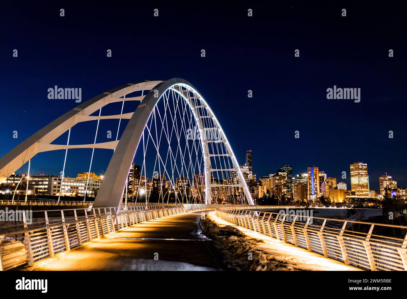 Edmonton, Canada - View over frozen North Saskatchewan River and ...