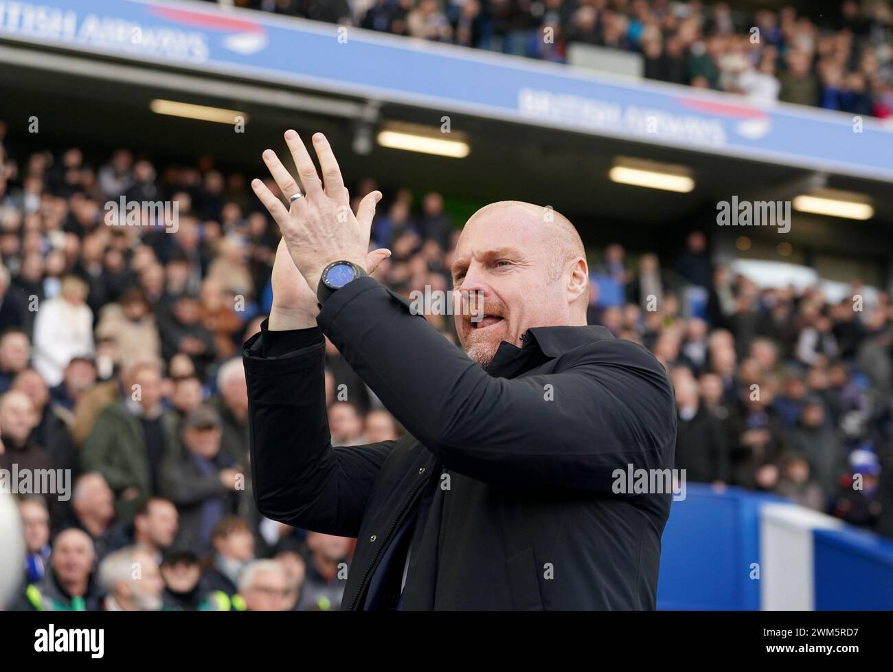 Everton manager Sean Dyche before the Premier League match at the ...
