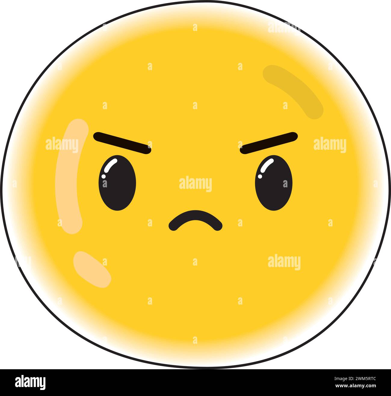 Cute angry emoji icon Vector Stock Vector Image & Art - Alamy