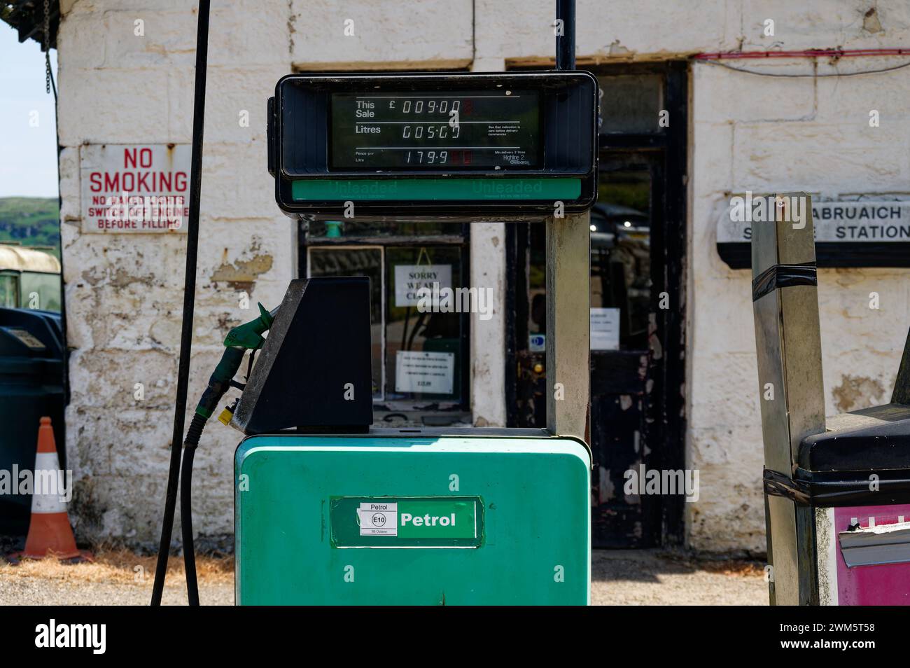 Fuel pumps at garage during inflation of petrol and diesel price ...