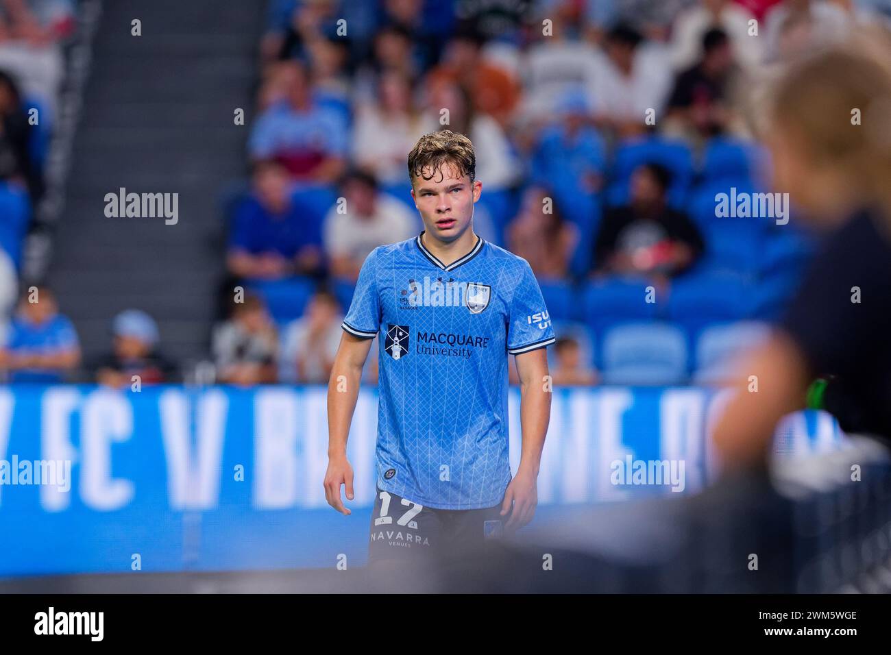 Sydney, Australia. 24th Feb, 2024. Corey Hollman of Sydney FC looks on ...