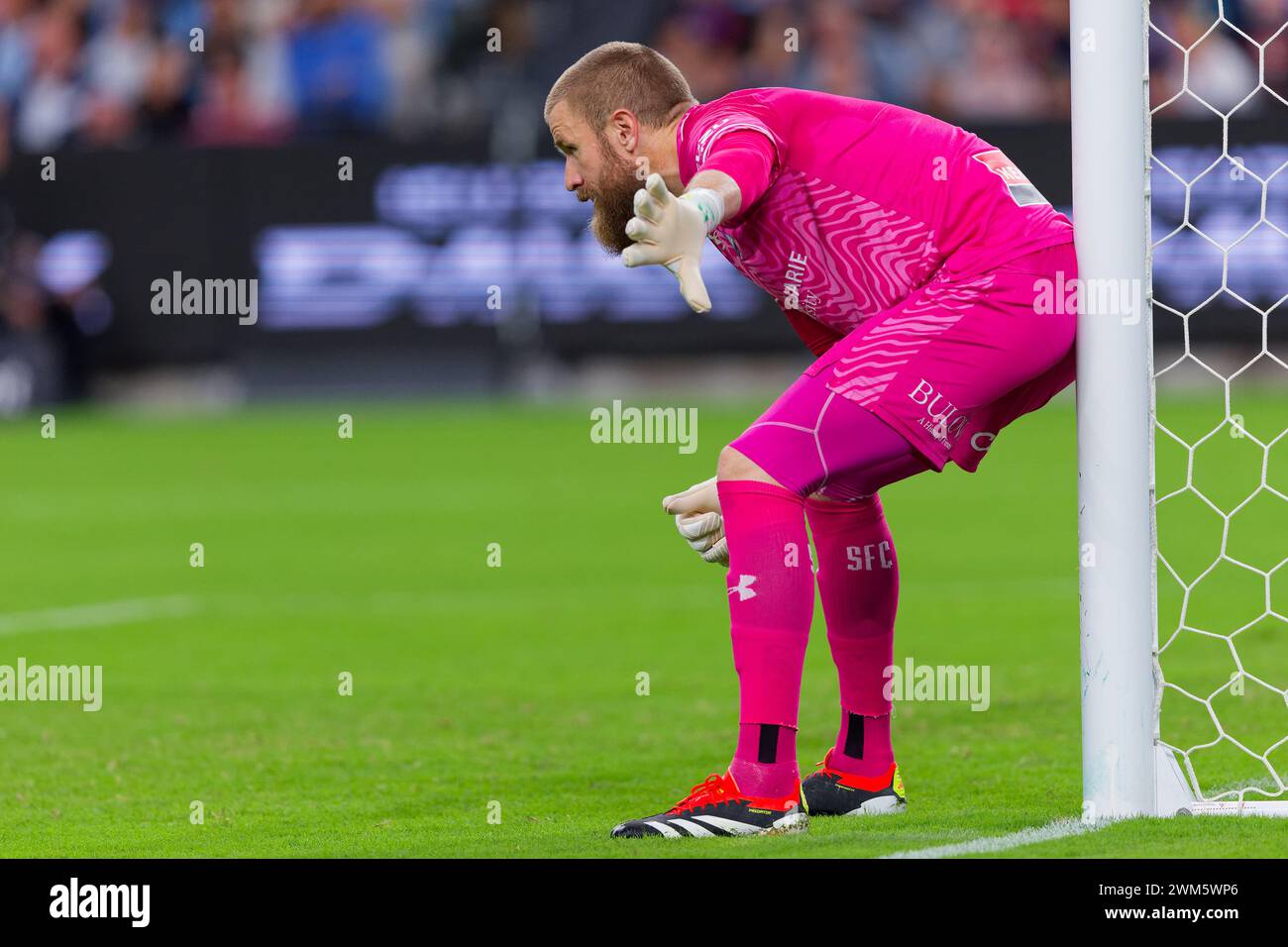 Sydney, Australia. 24th Feb, 2024. Goalkeeper, Andrew Redmayne of ...