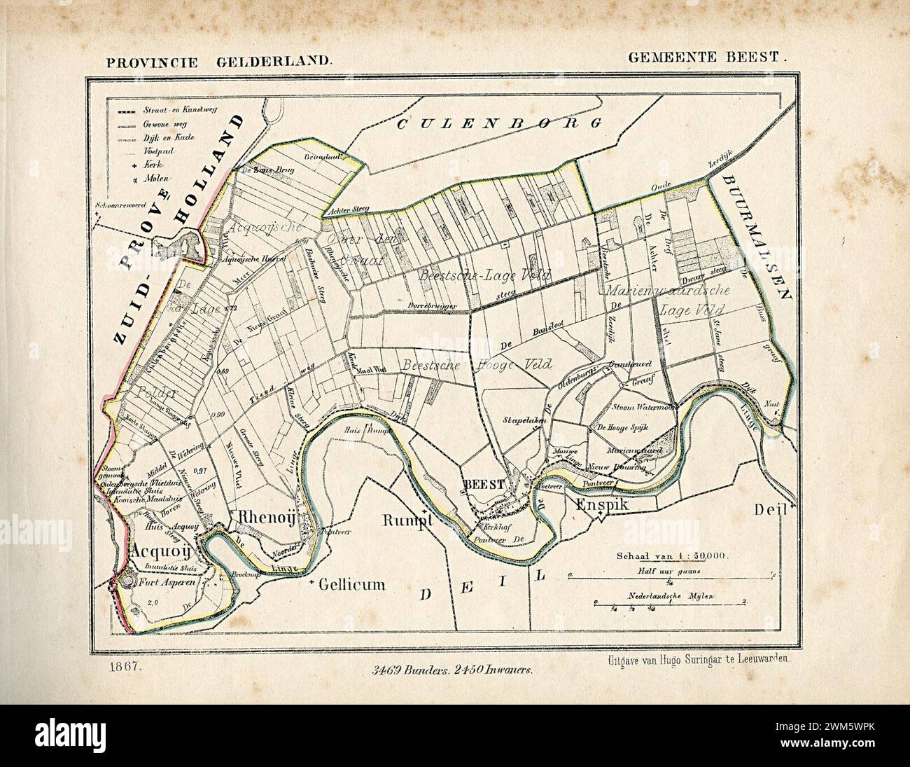 Beesd, Gemeenteatlas van Nederland Stock Photo - Alamy