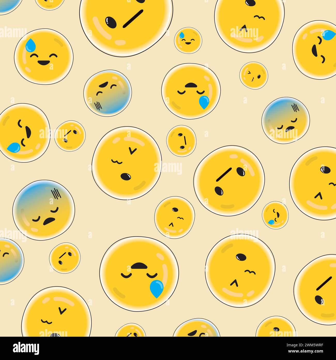 Emoji icons Pattern background Vector Stock Vector Image & Art - Alamy