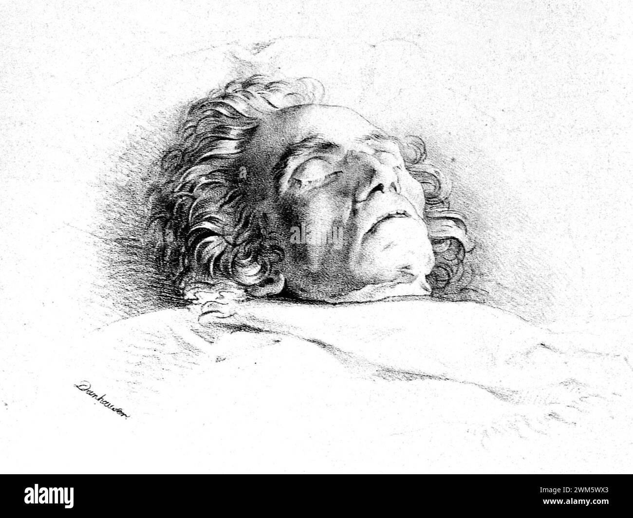 Deathbed beethoven Black and White Stock Photos & Images - Alamy