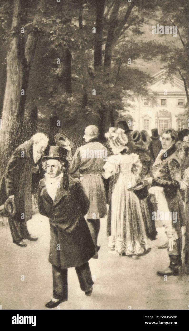 Beethoven and Goethe 1812 Stock Photo - Alamy