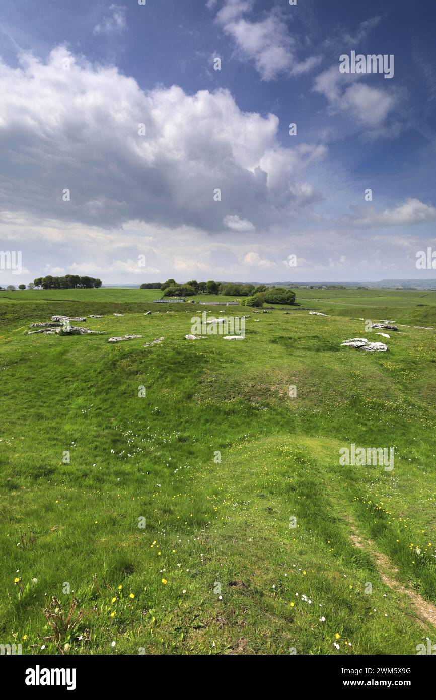 Arbor Low Henge Stone Circle, near the village of Monyash, Peak ...