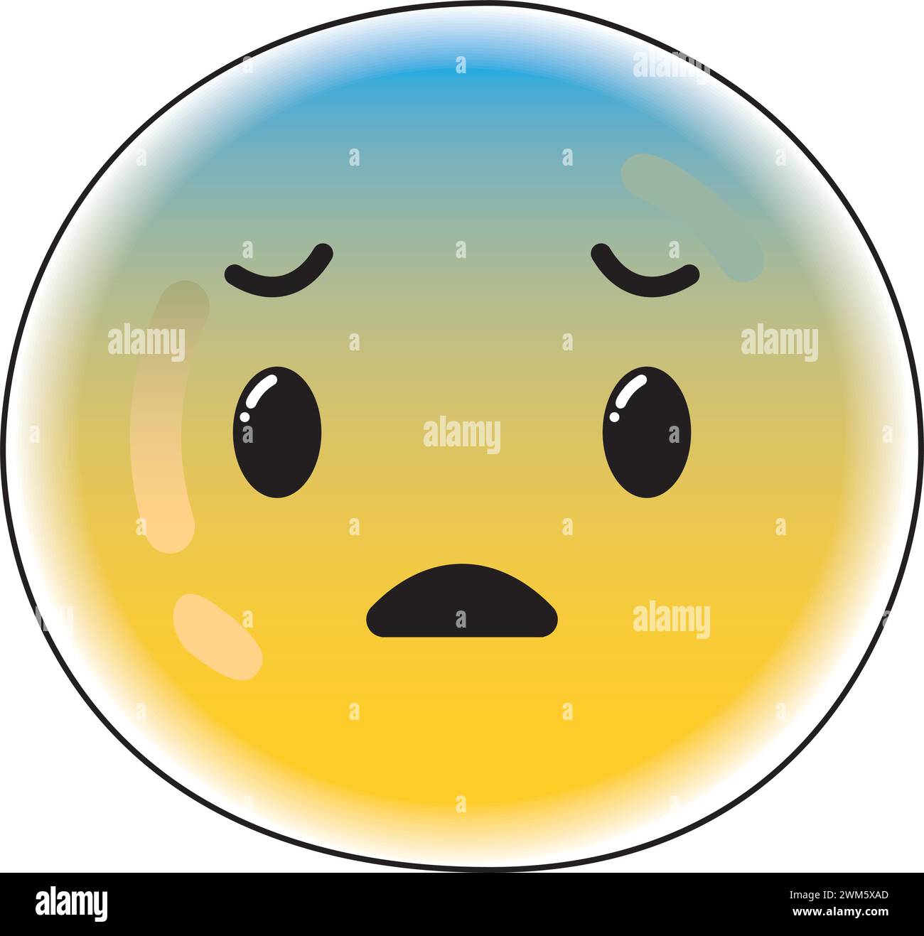 Cute sad emoji icon Vector Stock Vector Image & Art - Alamy