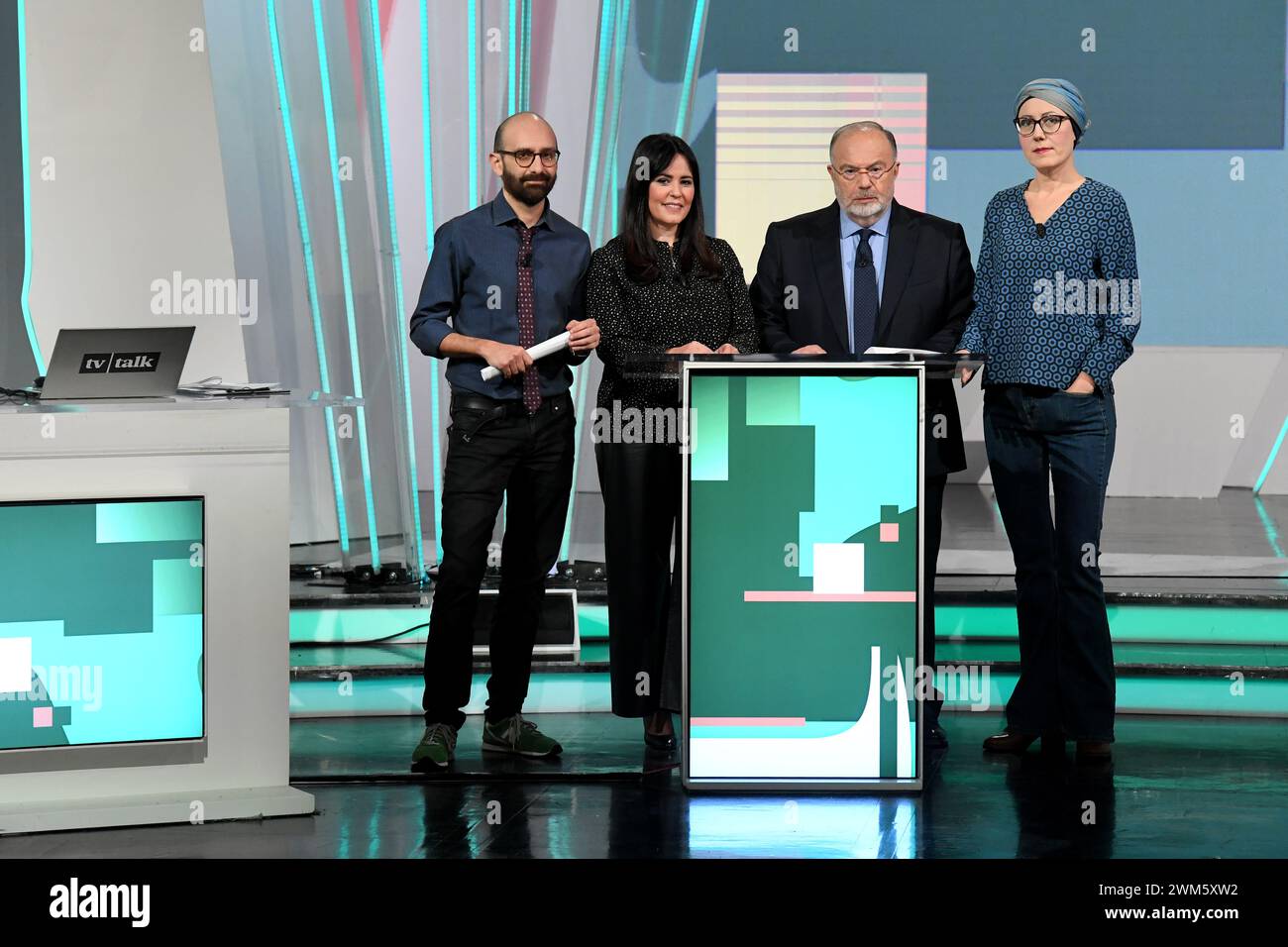 Milan, TV broadcast “TV Talk” - Rai 3 - Massimo Bernardini, Sebastiano ...