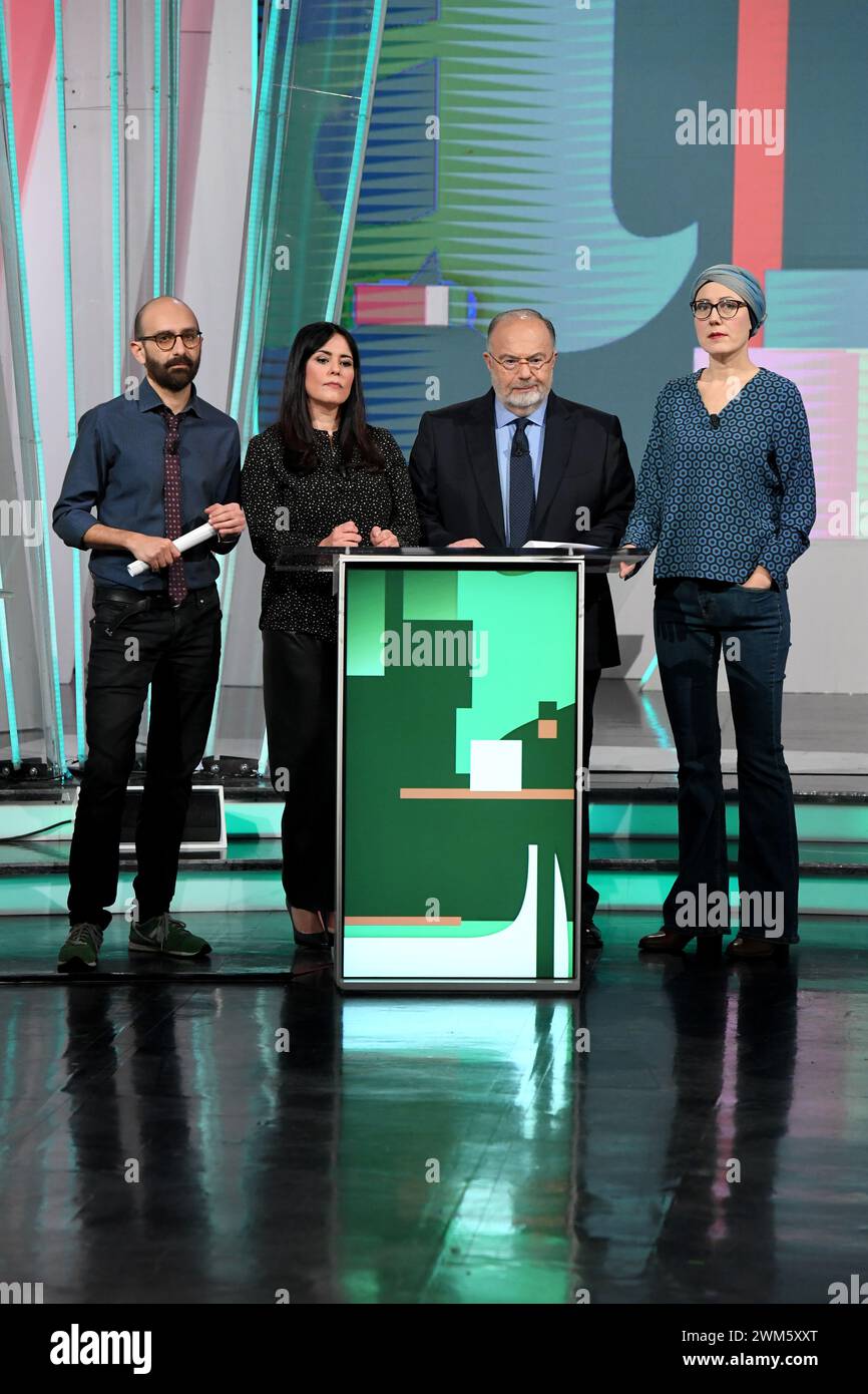 Milan, TV broadcast “TV Talk” - Rai 3 - Massimo Bernardini, Sebastiano ...