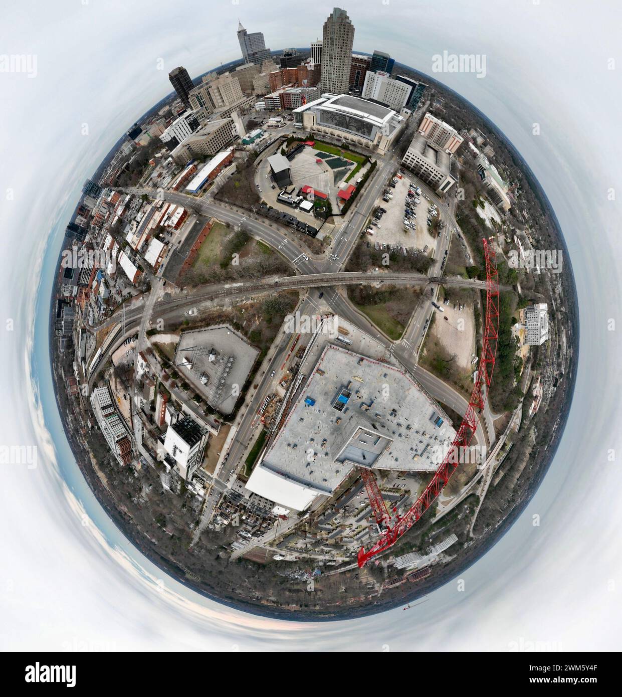 The little planet panoramic view of Raleigh, North Carolina Stock Photo ...