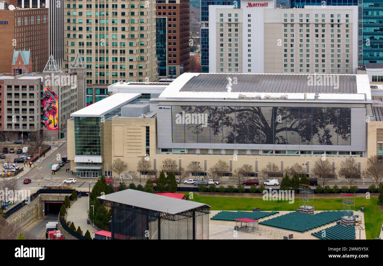 A street scene with modern buildings. Boylan Bridge, Raleigh, North ...