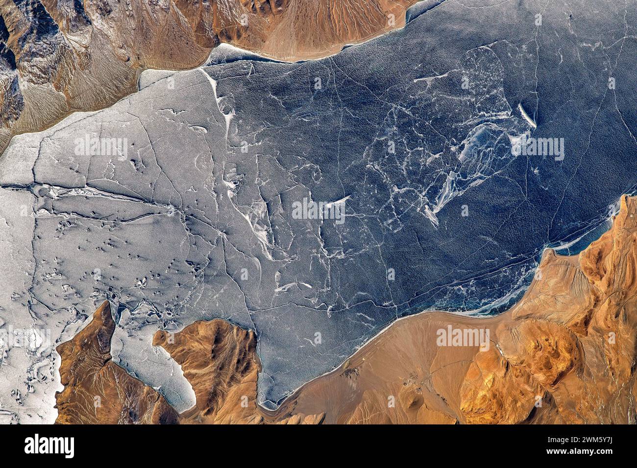 Frozen body of war close to Gar, India. Digital enhancement of an image ...