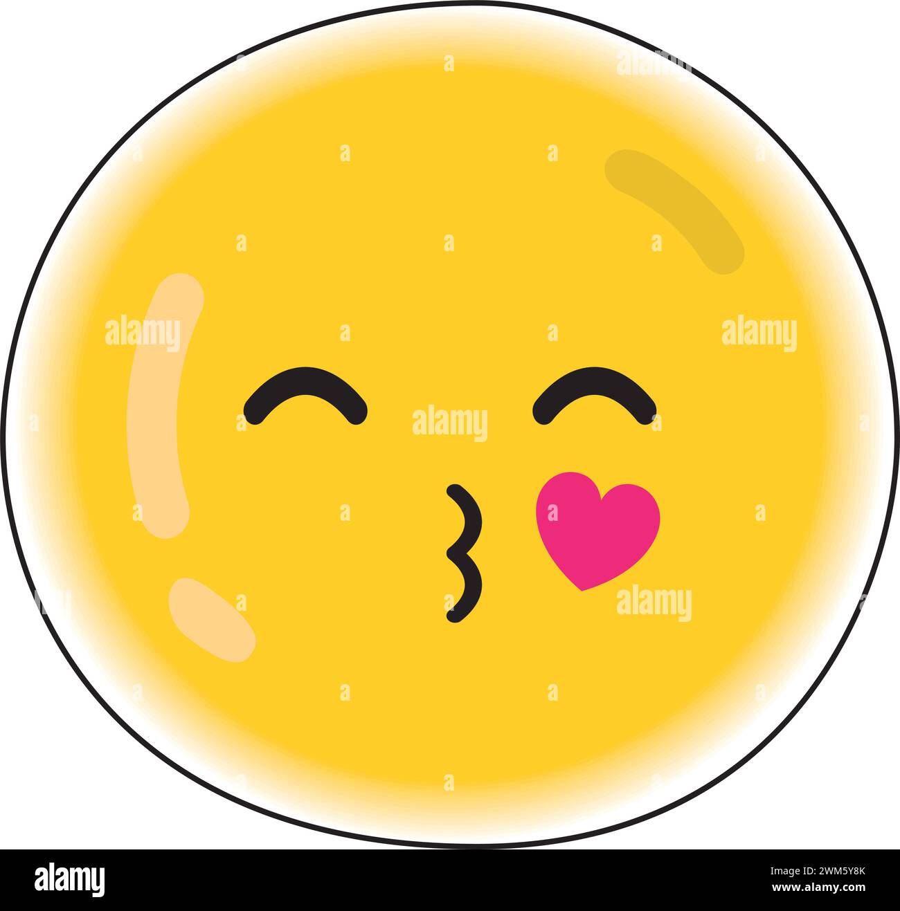 Cute happy in love emoji icon Vector Stock Vector Image & Art - Alamy