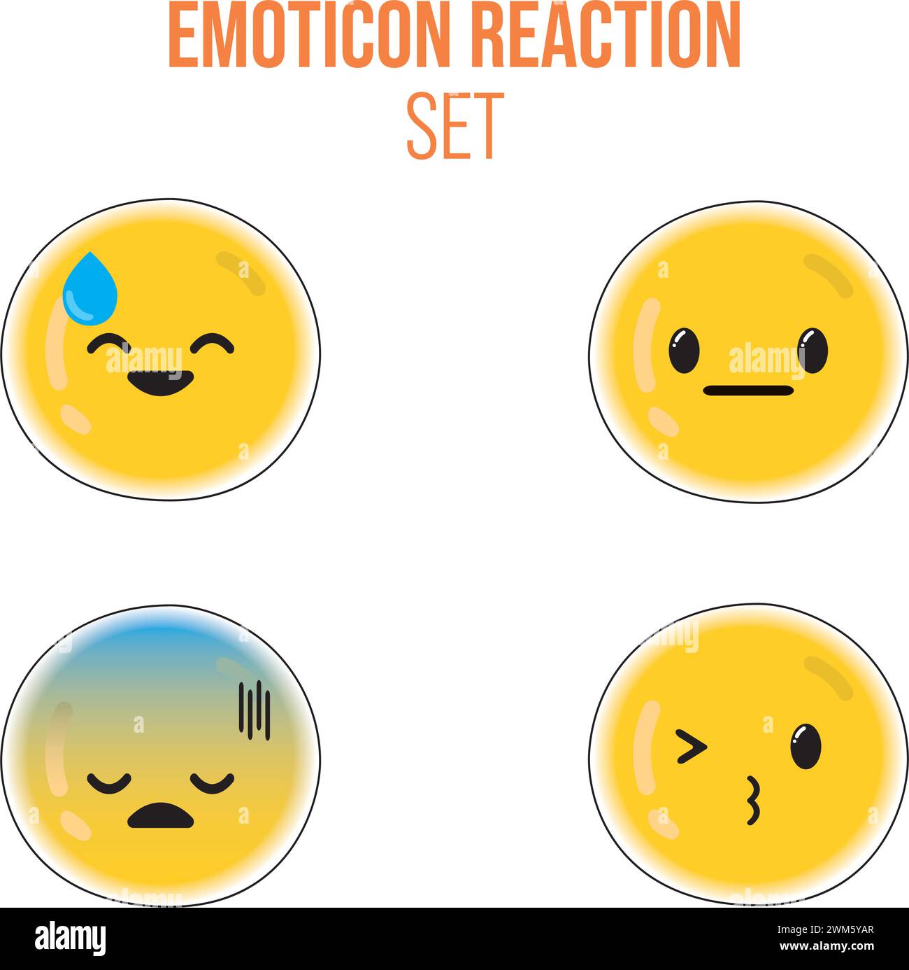 Emoji icons Set Vector Stock Vector Image & Art - Alamy