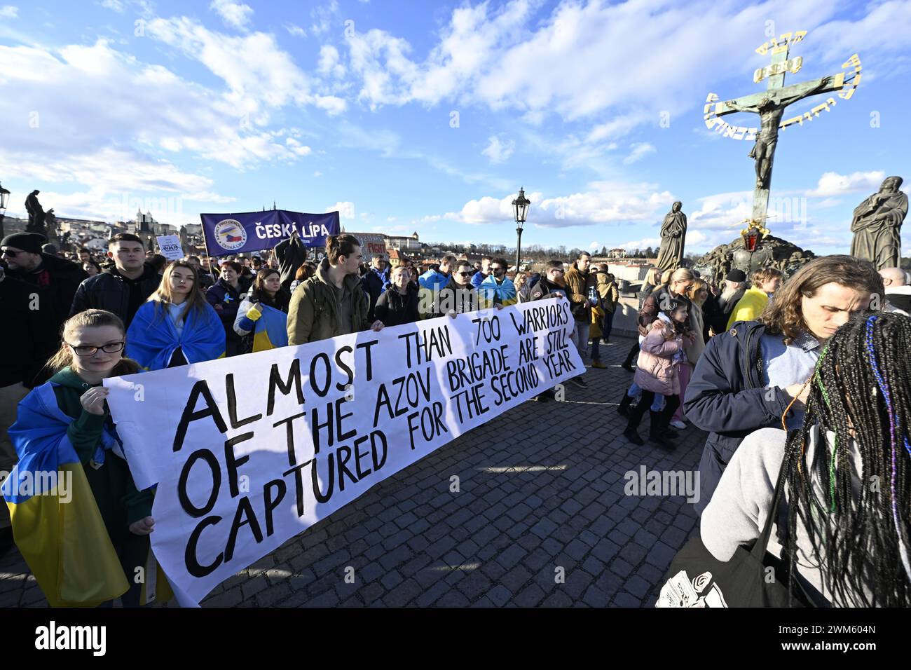 March for Ukraine on the second anniversary of the Russian aggression ...