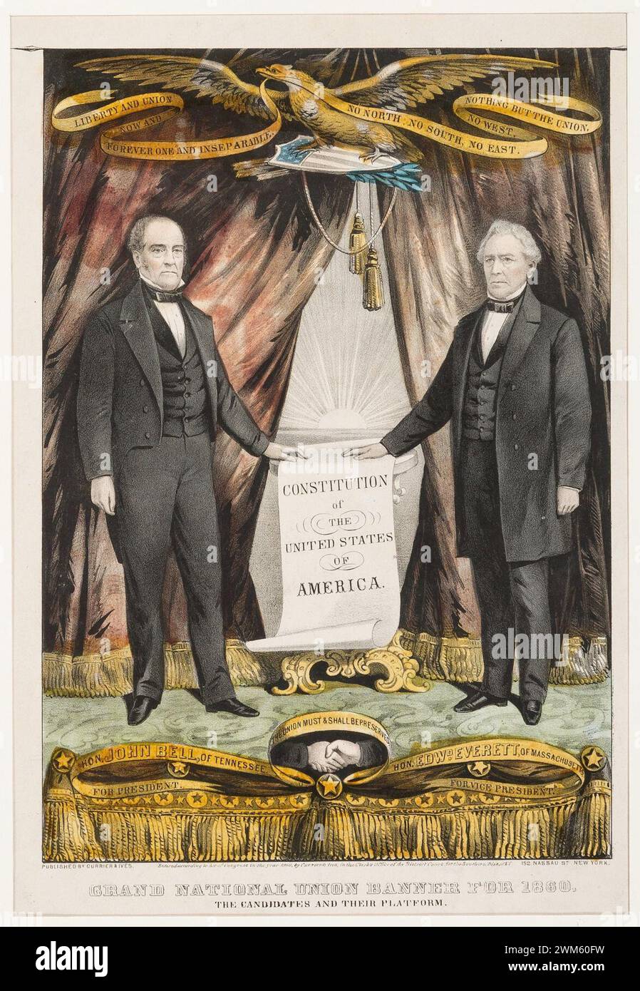 Bell Everett Campaign Poster 1860 Stock Photo - Alamy