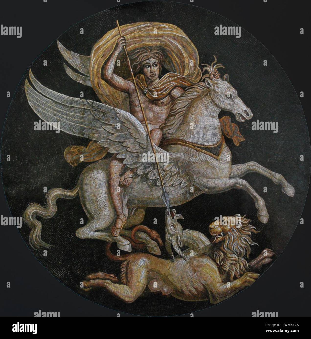 Bellerophon pegasus mosaic hi-res stock photography and images - Alamy