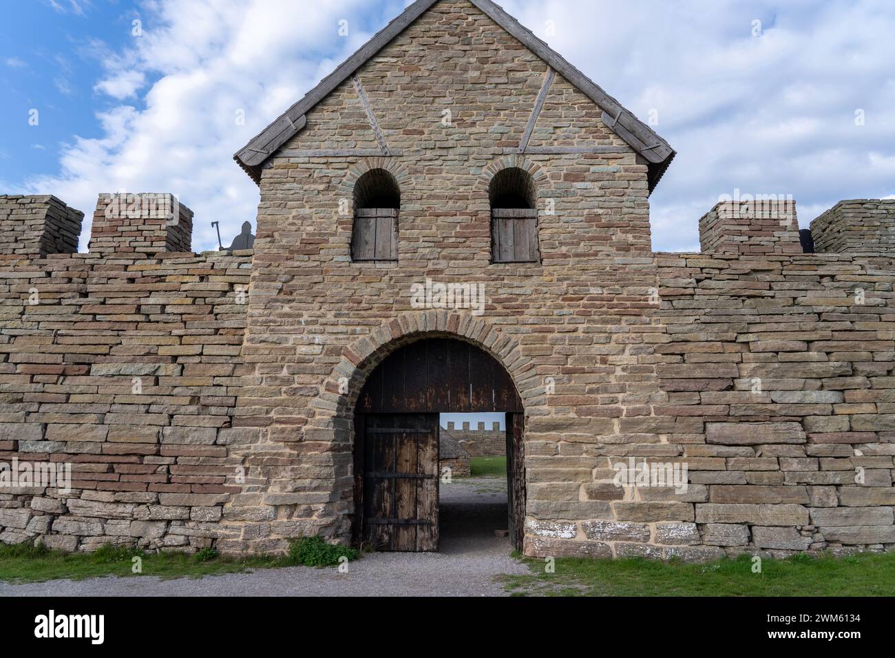 The entrance of the Viking castle in Oland, Sweden Stock Photo - Alamy