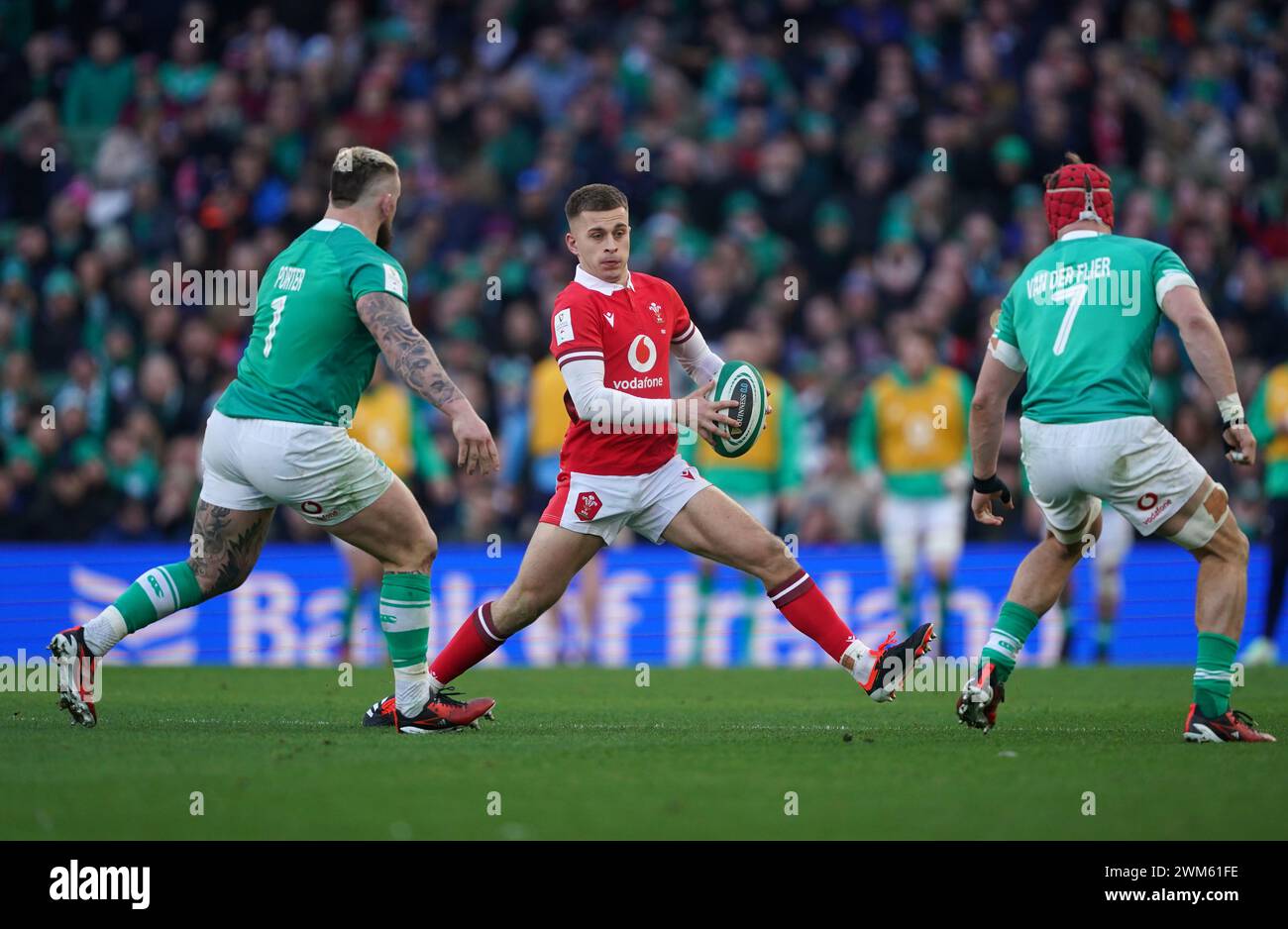 Wales' Cameron Winnett on the ball during the Guinness Six Nations ...