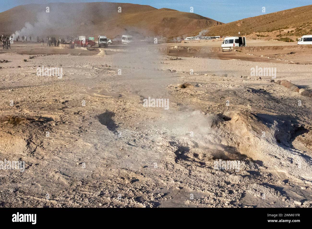 Tatio Geysers, San Pedro de Atacama, Chile. Volcanic hot springs that ...