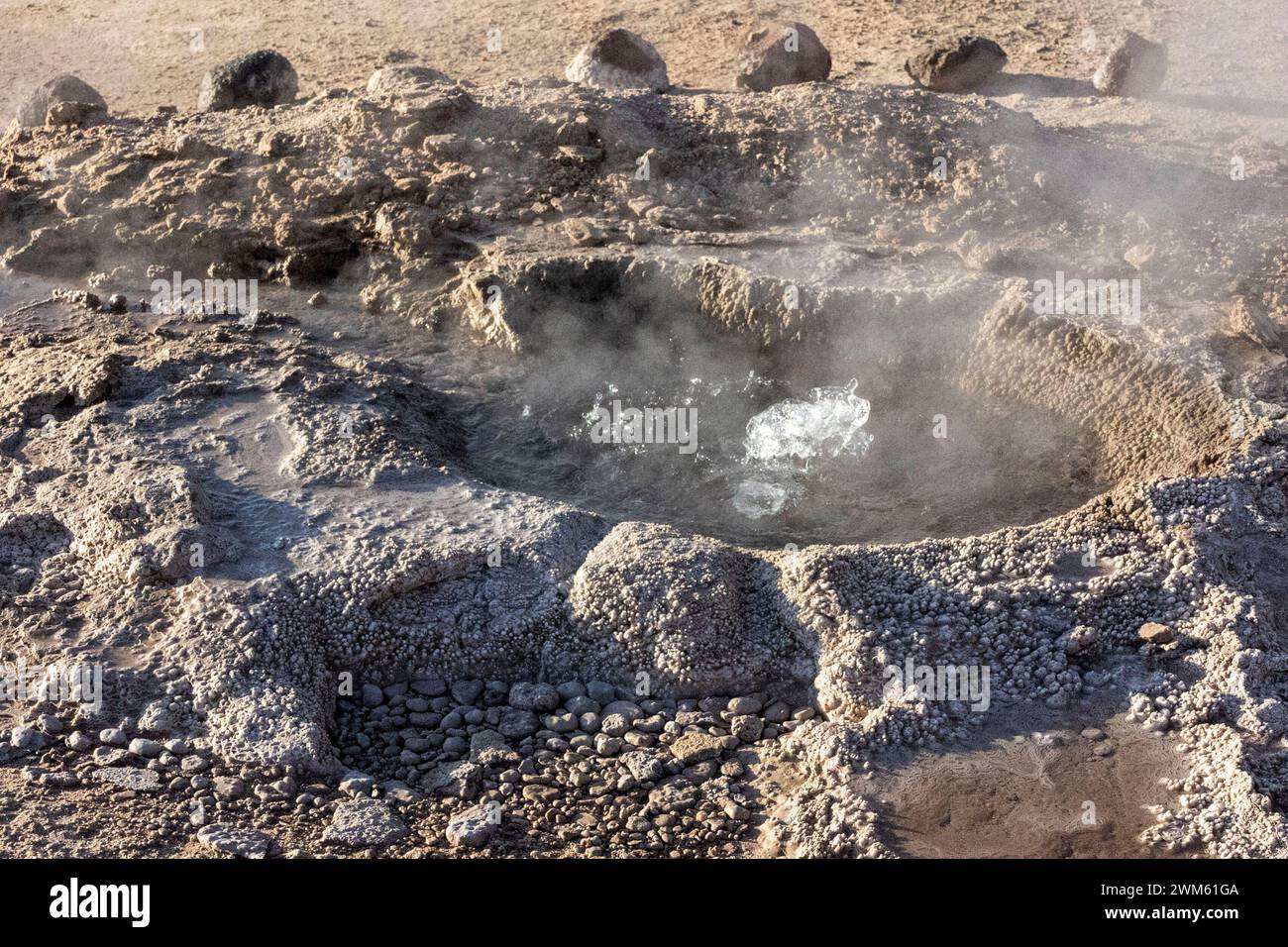 Tatio Geysers, San Pedro de Atacama, Chile. Volcanic hot springs that ...