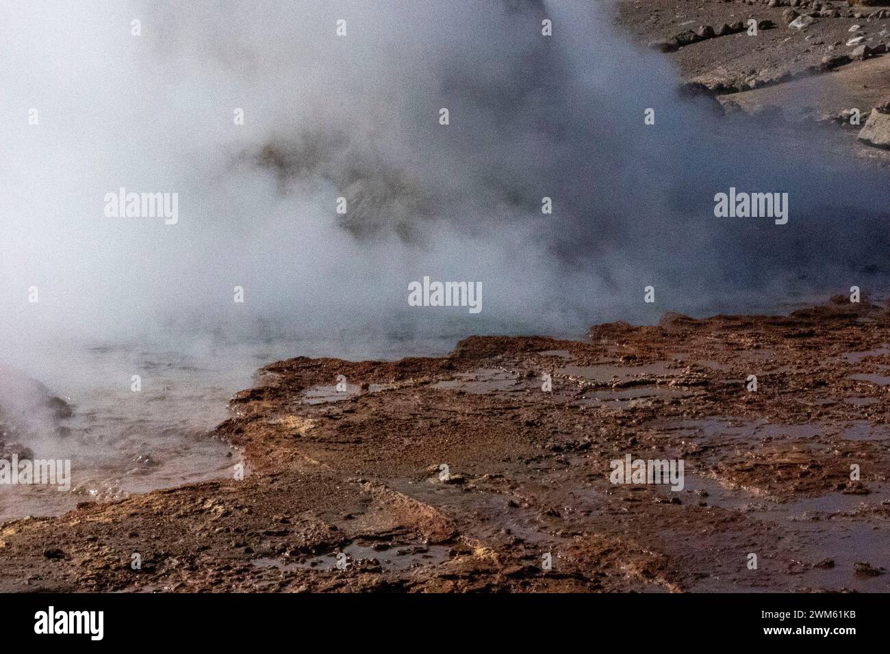 Tatio Geysers, San Pedro de Atacama, Chile. Volcanic hot springs that ...