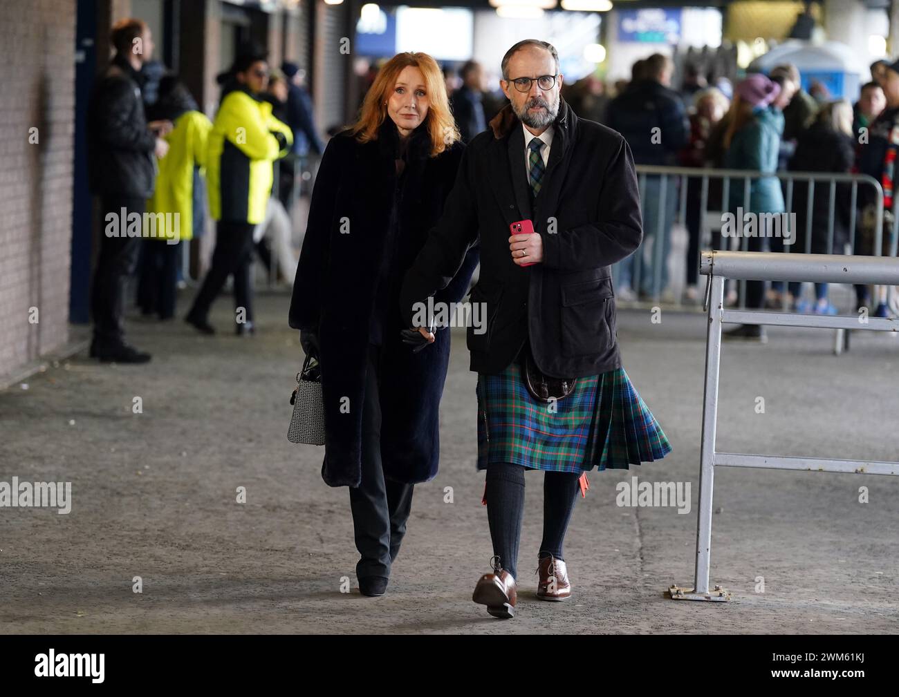 J. K. Rowling and Neil Murray arrive for the Guinness Six Nations match ...