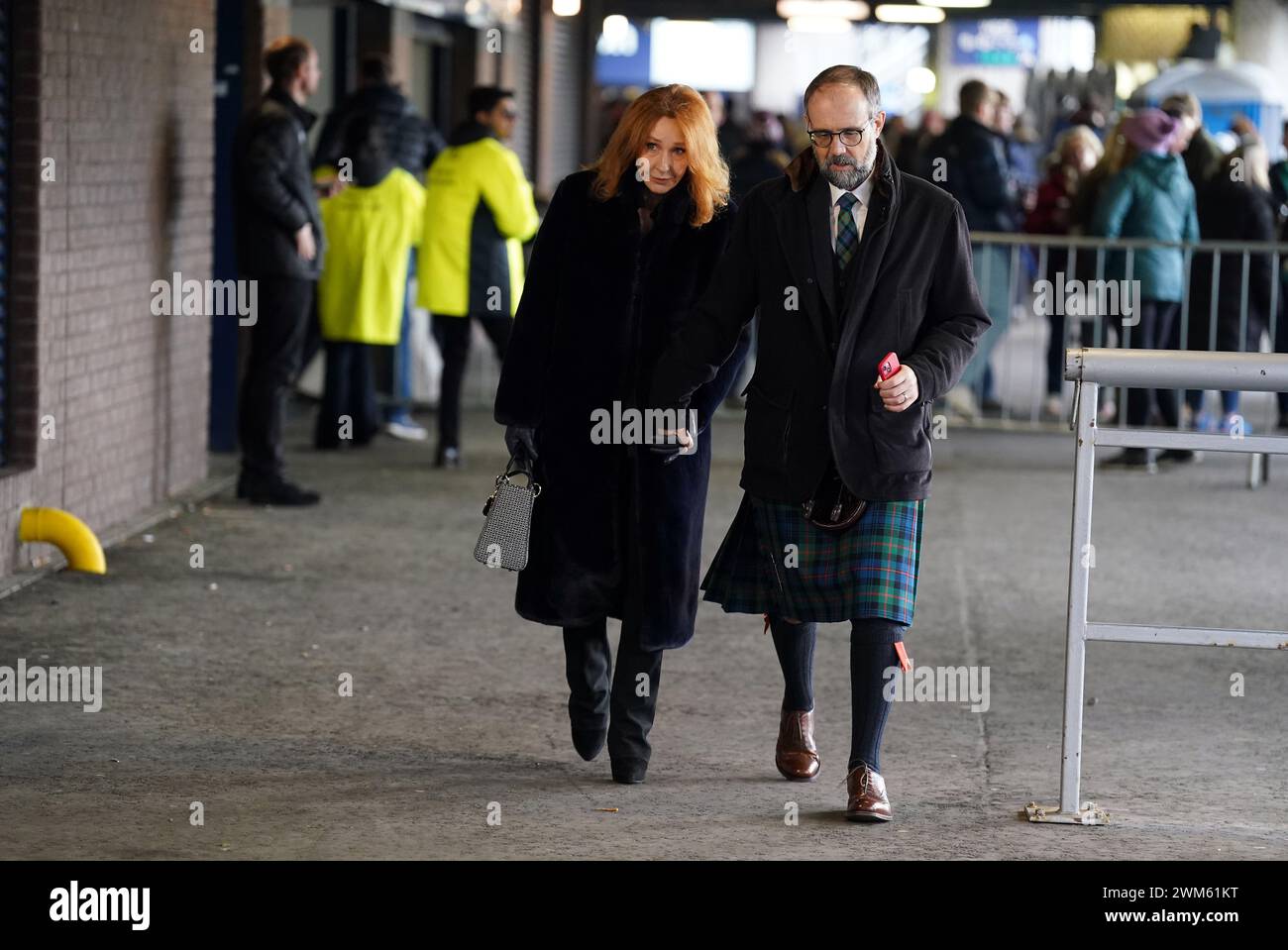 J. K. Rowling and Neil Murray arrive for the Guinness Six Nations match ...